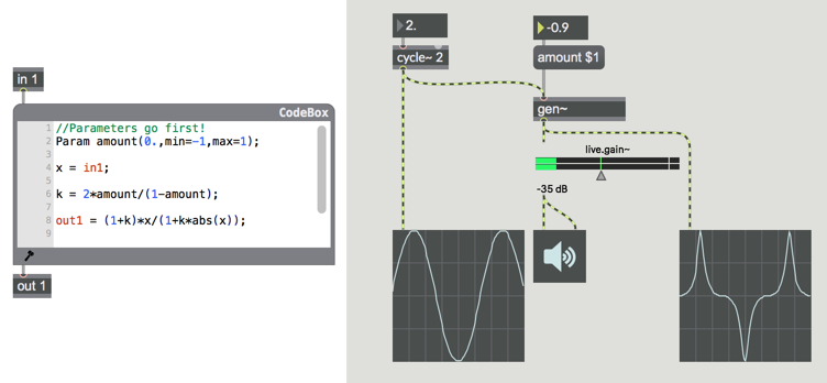 Tutorial: gen~ for Beginners, Part 5: The Codebox Operator | Cycling '74
