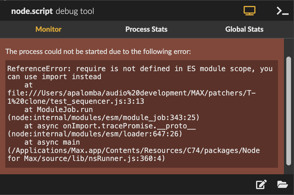 Node js trouble with require and import - Javascript Forum | Cycling '74